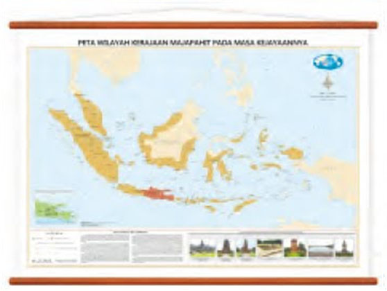 Peta Wilayah Kerajaan Majapahit Pada Masa Kejayaannya | Alat Peraga ...